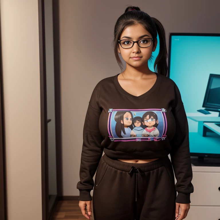 Timid short cute chubby raven nyuugao Mexican geeky girl, long slightly ...