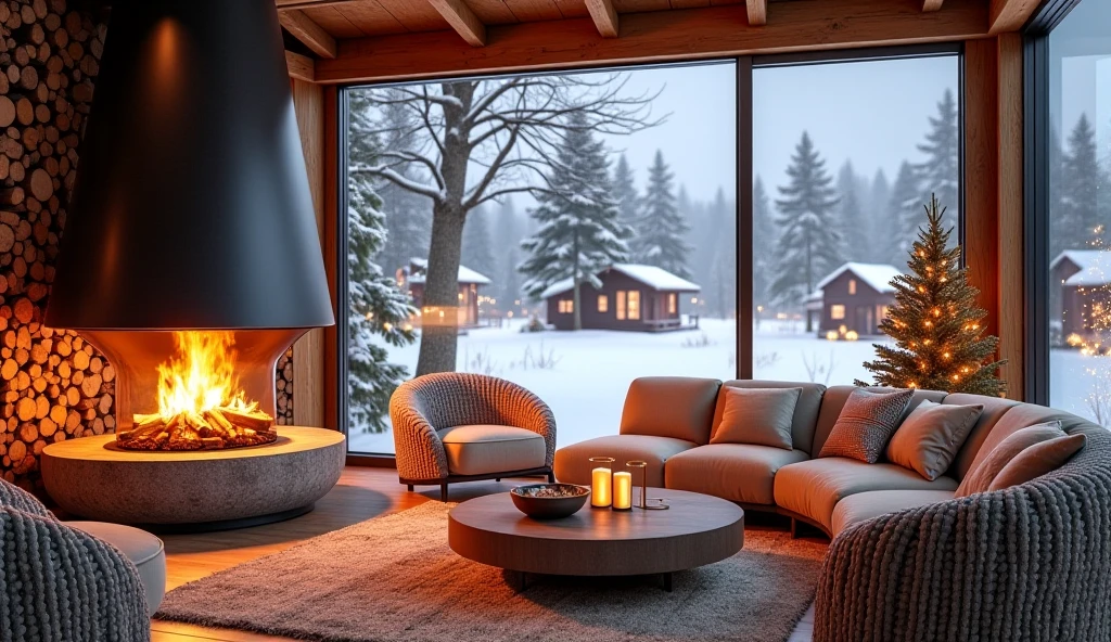 Cozy cabin with heaterPhoto description Phò arafed living room This ...