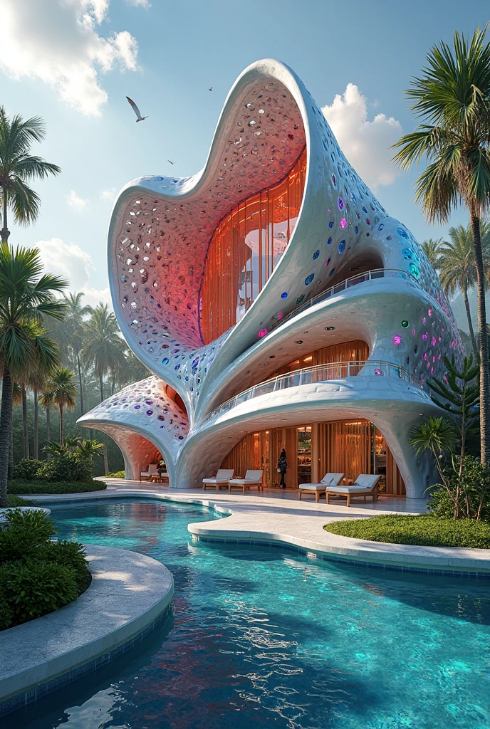 Architectural design inspired by betta fish - SeaArt AI