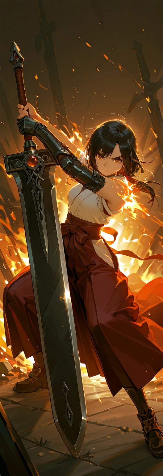 (best quality), high detailed, holding sword, high quality sword ...