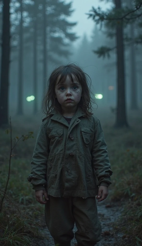 A lost three-year-old girl with messy hair and tattered clothes - SeaArt AI
