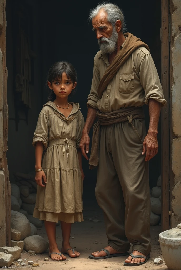 girl and his poor father story - SeaArt AI