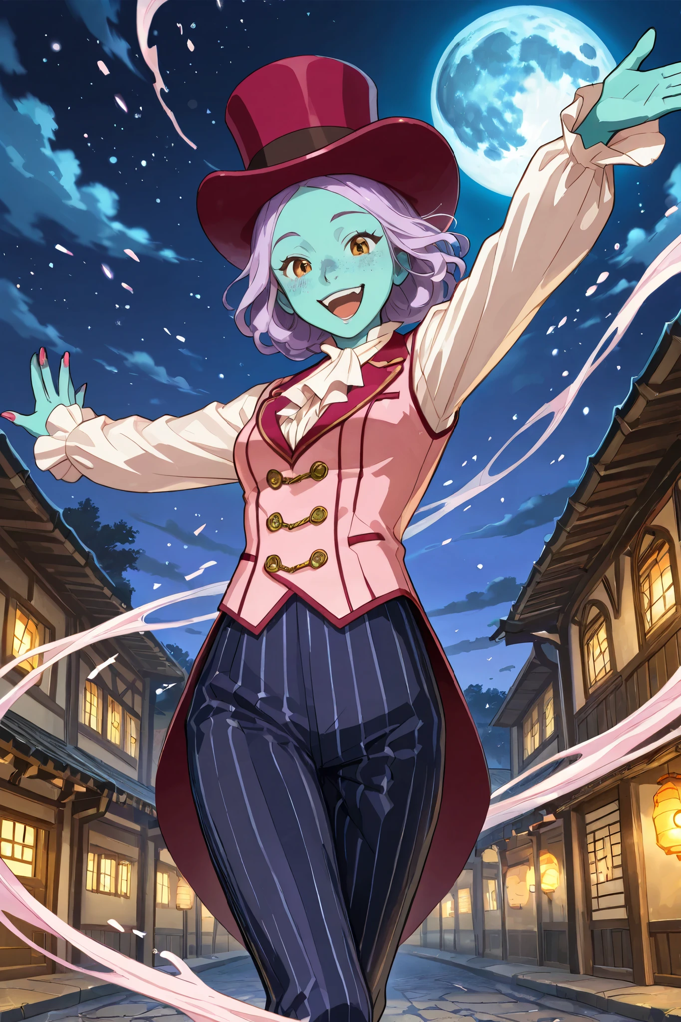 Anime character dressed in a top hat and a top coat - SeaArt AI