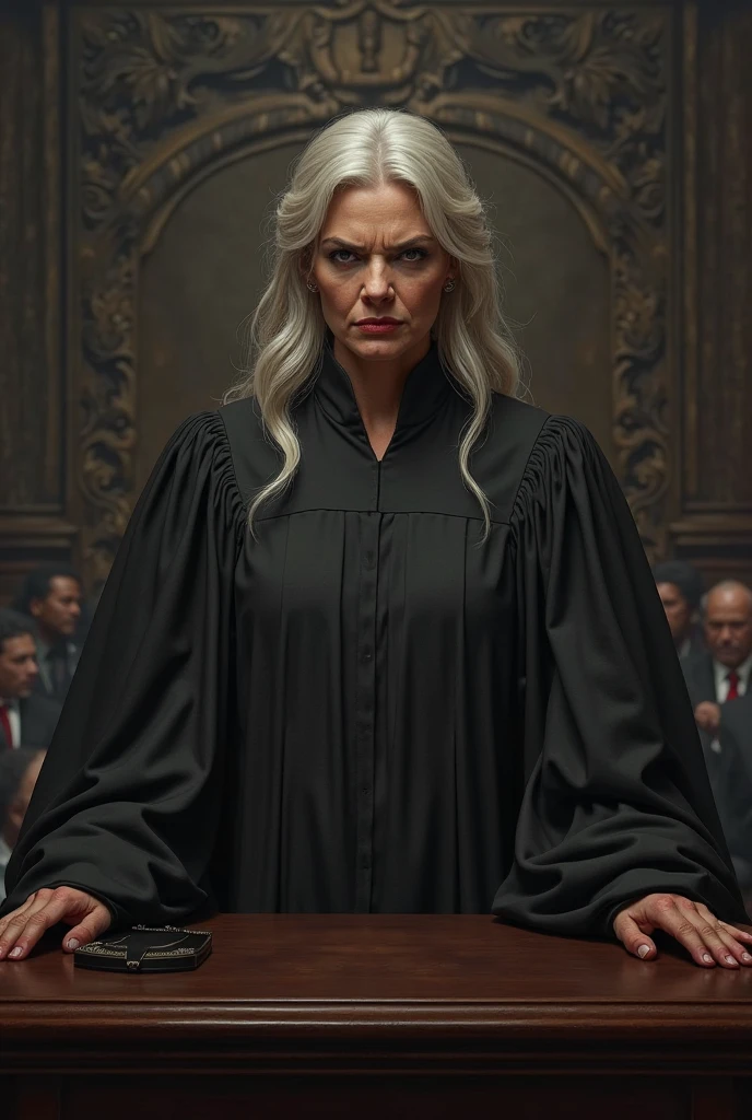 I want an annoying female judge declaring sentence - SeaArt AI