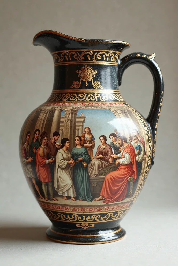 Design a jug inspired by the work of art The School of Athens - SeaArt AI