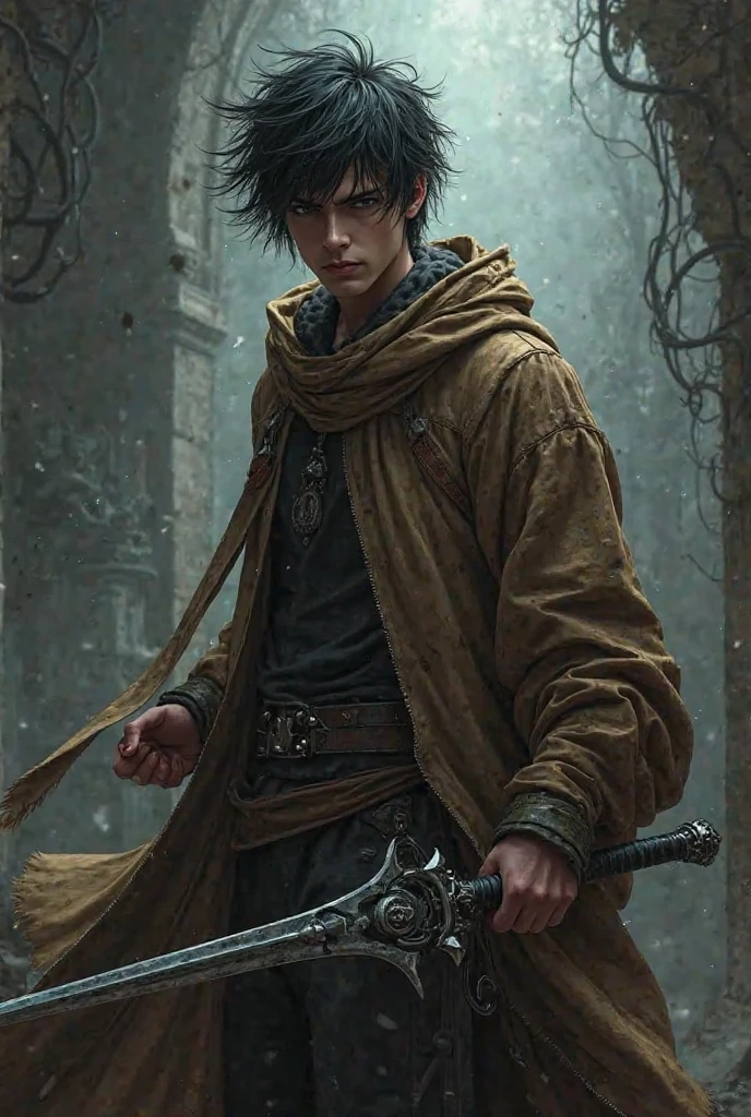 A male occultist aged 26 with a height of 1'80 with black hair with ...