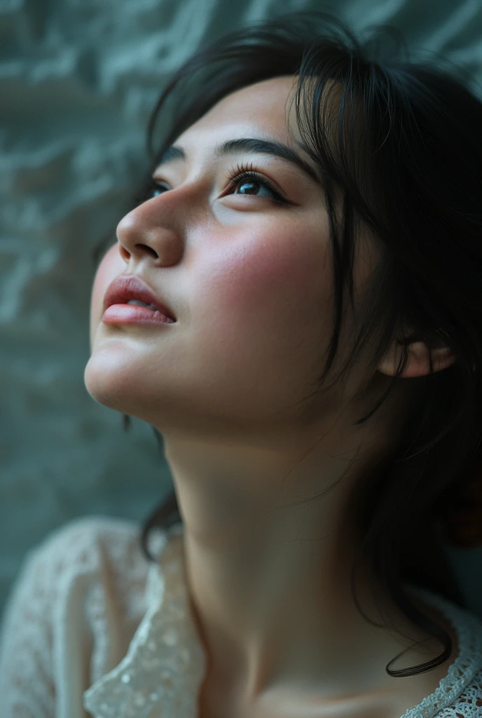 A close-up make face look up - SeaArt AI