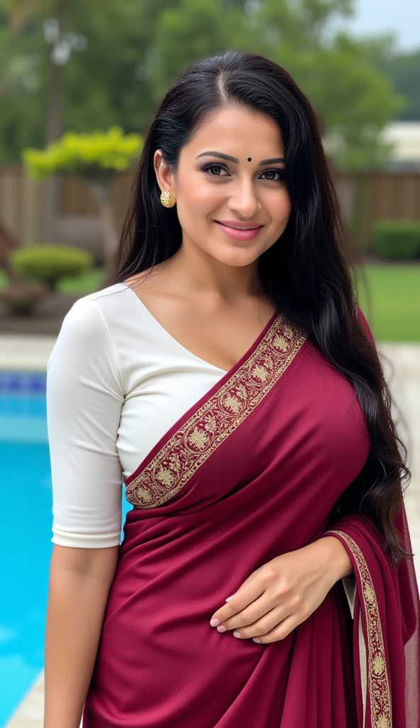 Closeup Full body photo of malayali womami, age 30 years, white skin ...