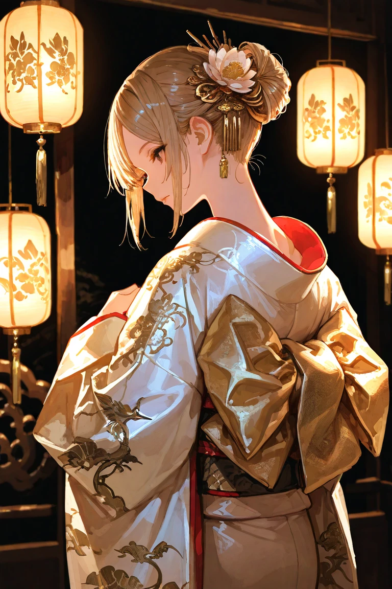 A stunning Edo-period courtesan in a luxurious Yūkaku setting - SeaArt AI