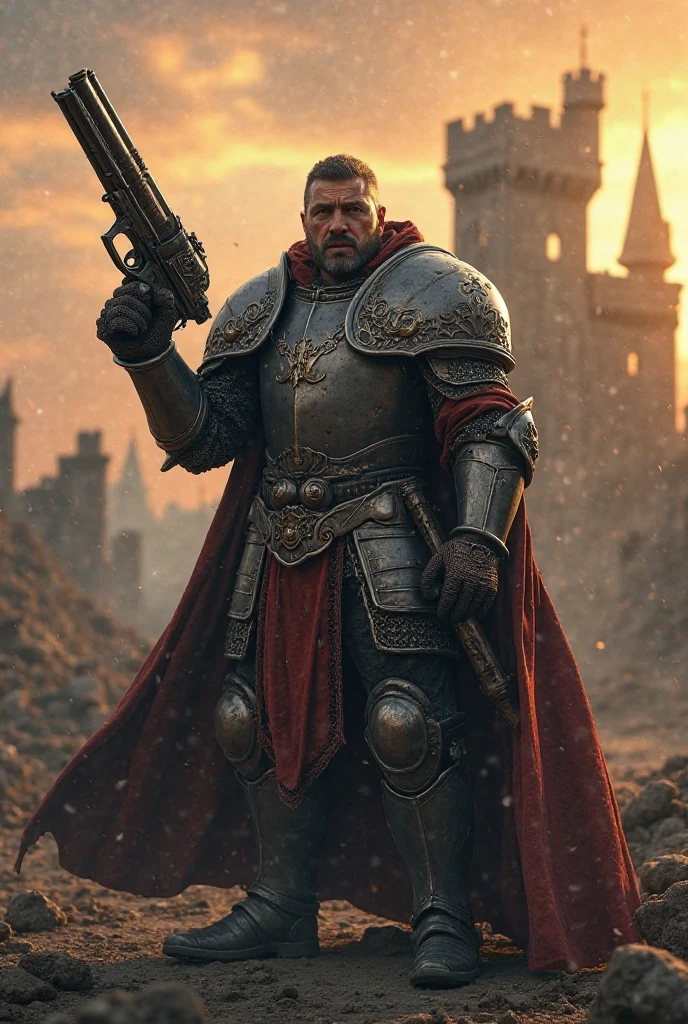 Mason Knight with a gun - SeaArt AI