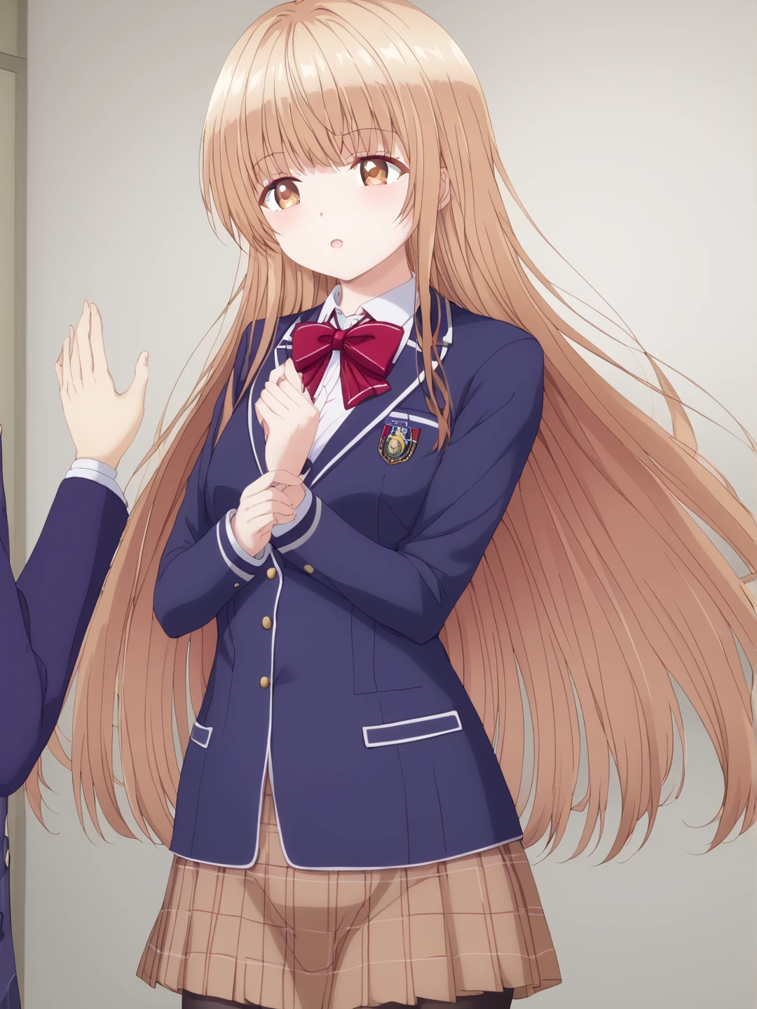 Highest quality、masterpiece、1 girl、 Shiina Mahiru、long hair、brown hair - SeaArt AI
