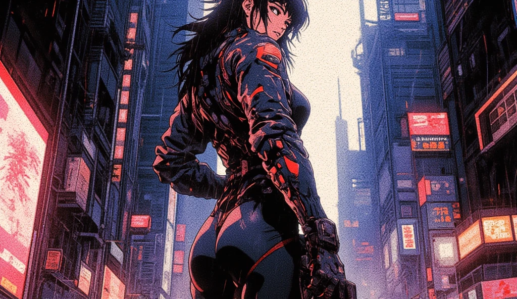 Masamune Shirow's Ghost in the Shell style blended with 80s/90s anime ...