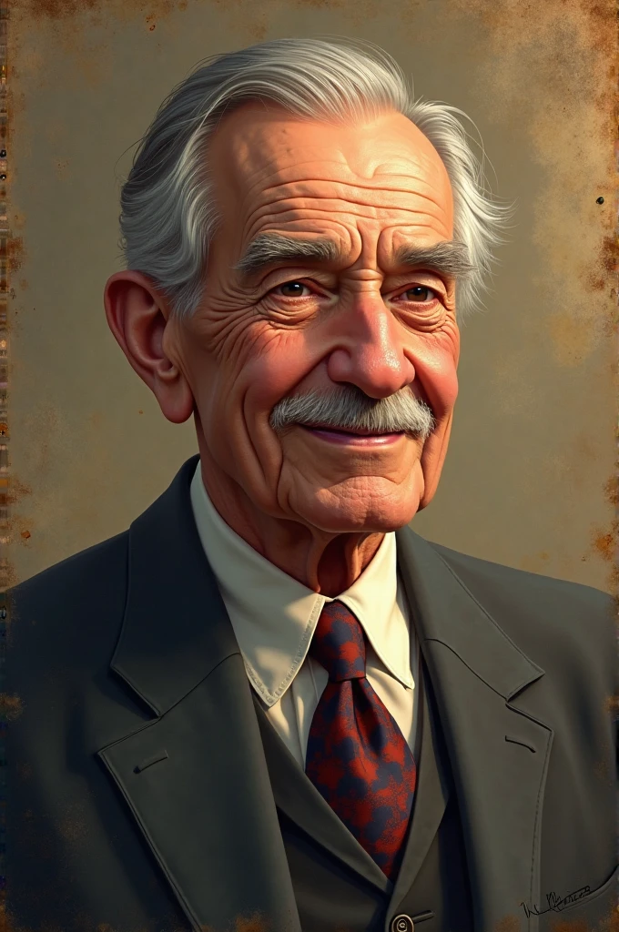 A highly detailed, artistic digital painting of Walt Disney. He is ...