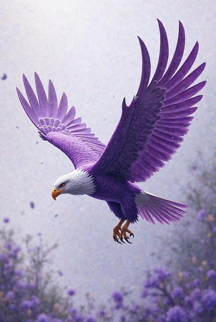 Violet eagle, white and matching colors, soon - SeaArt AI