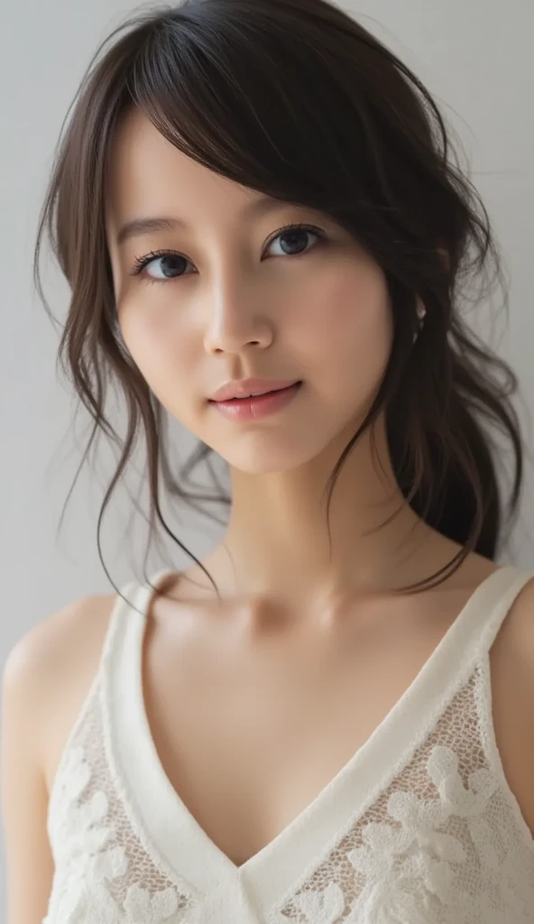 Horikita Maki, Small face、bangs, (smile : 1.1), Young and cute Japanese ...