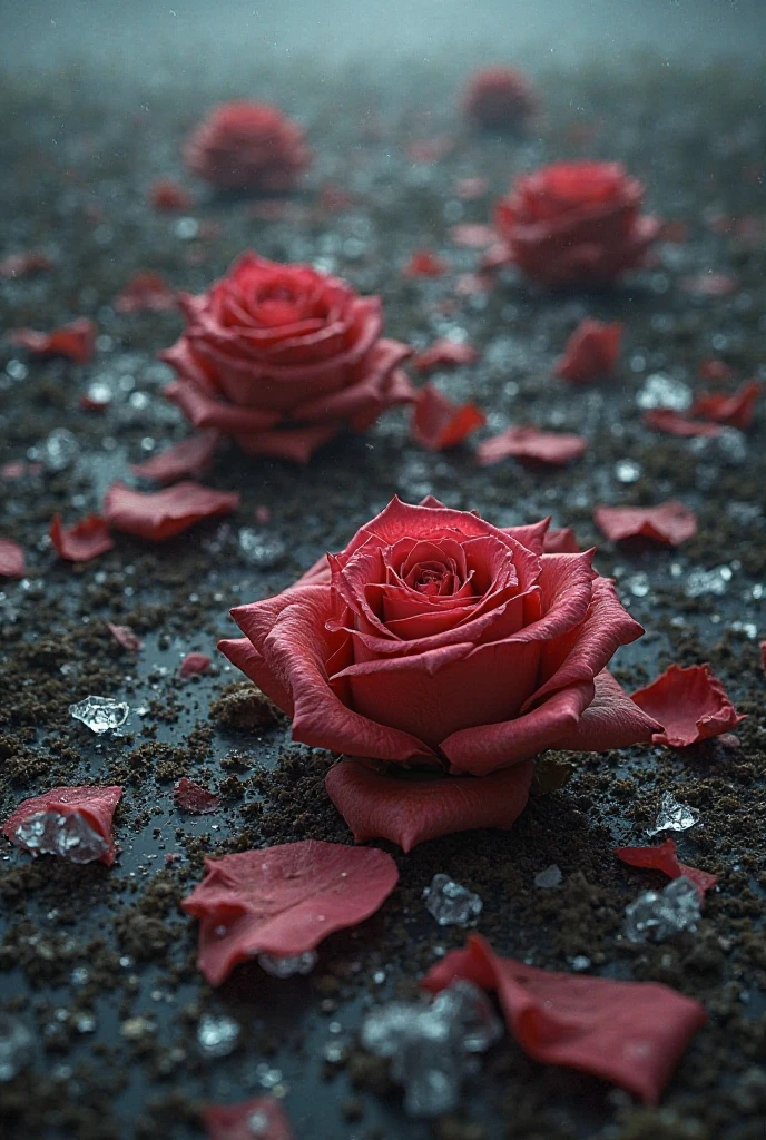 Shattered roses - SeaArt AI