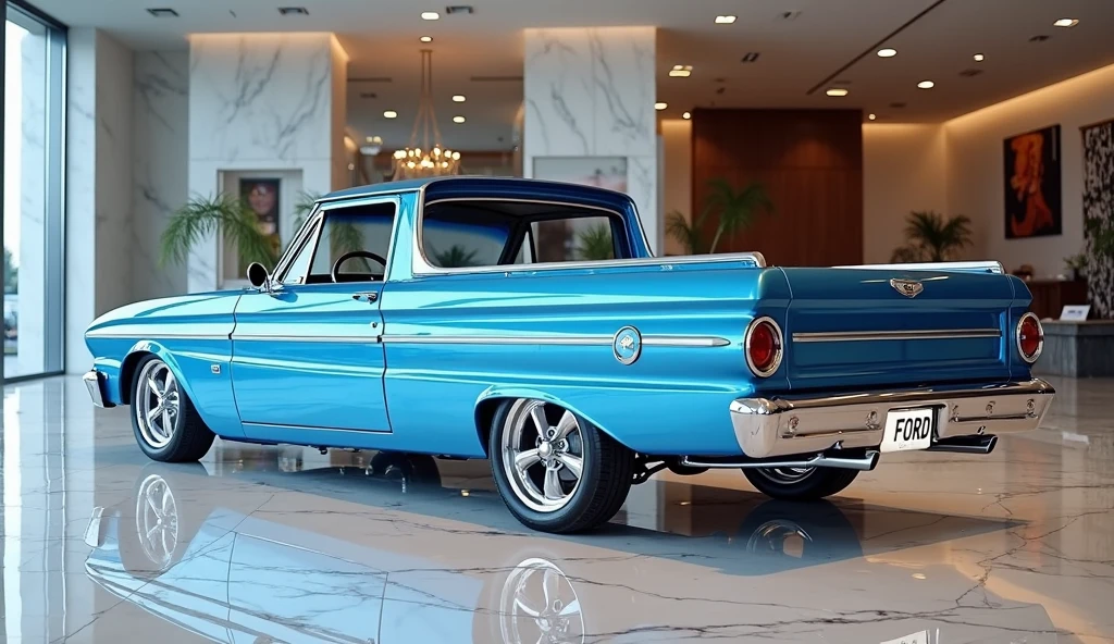 A [CAR_MODEL :- 1963 ford xl falcon ute(pick-up truck) ] parked in a ...
