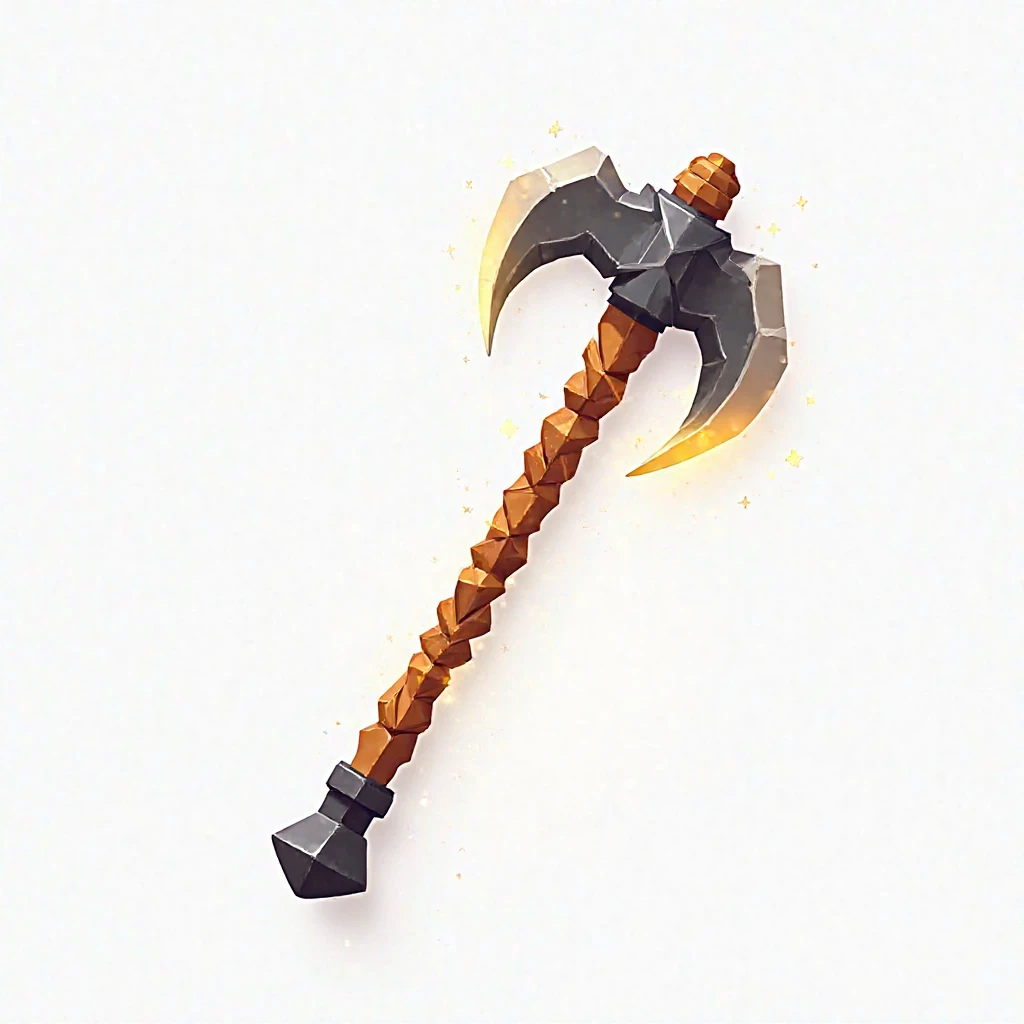 pure white background ，Animated miner's pickaxe， glow effects - SeaArt AI