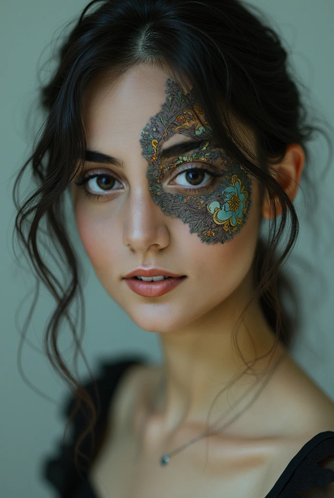 Recreate this woman with Pepeka on her face for me - SeaArt AI