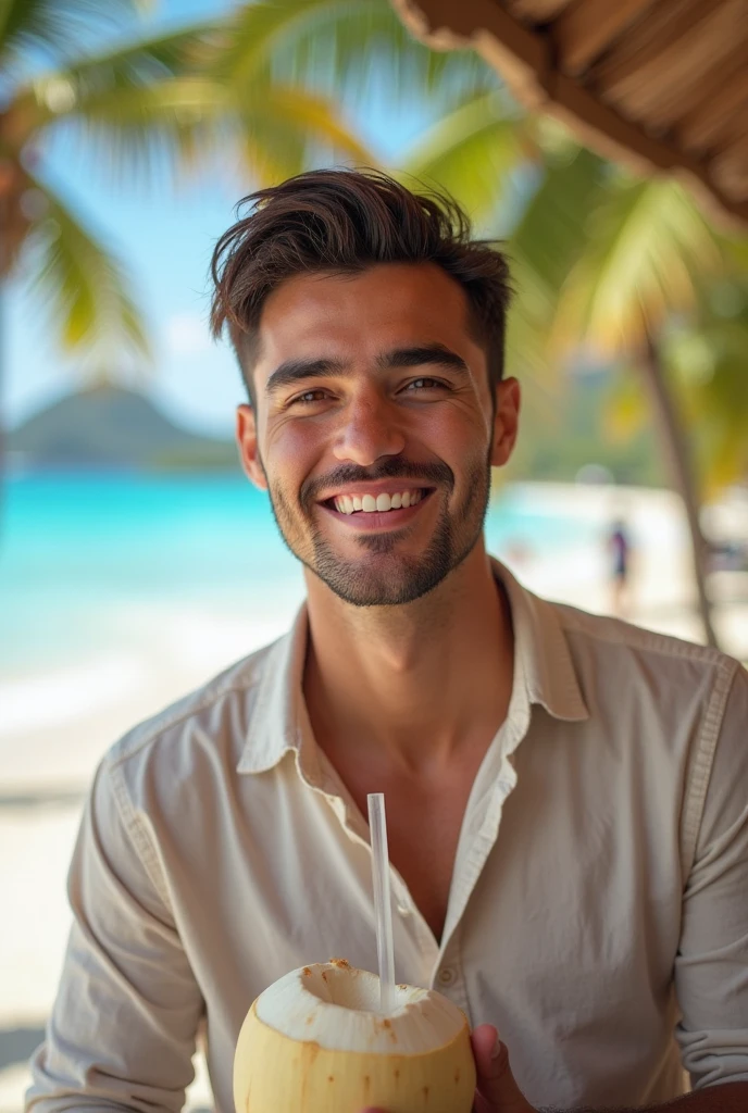 Foto of a real man in phuket. Turkish. Foto from the front with shirt ...