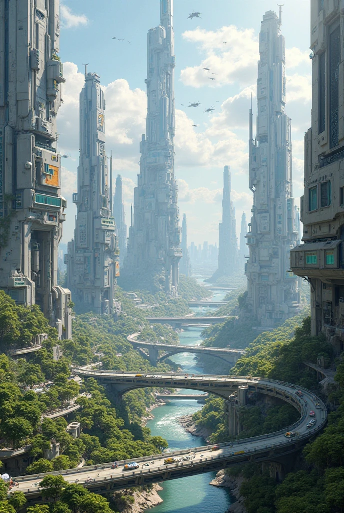 World future city 2225 , spaceify - SeaArt AI