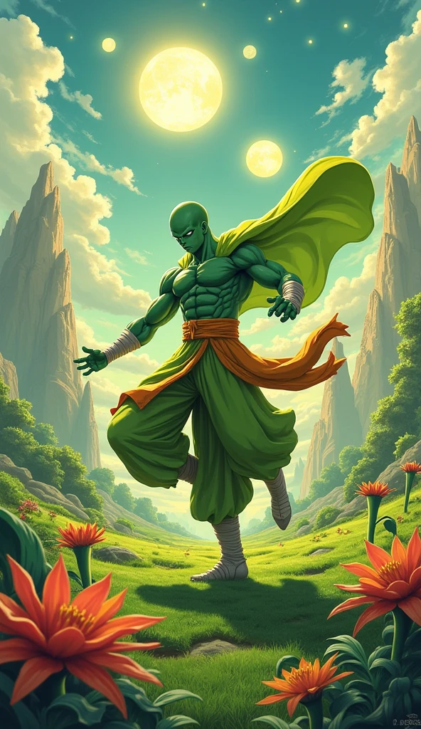 Picollo dancing on planet namek - SeaArt AI