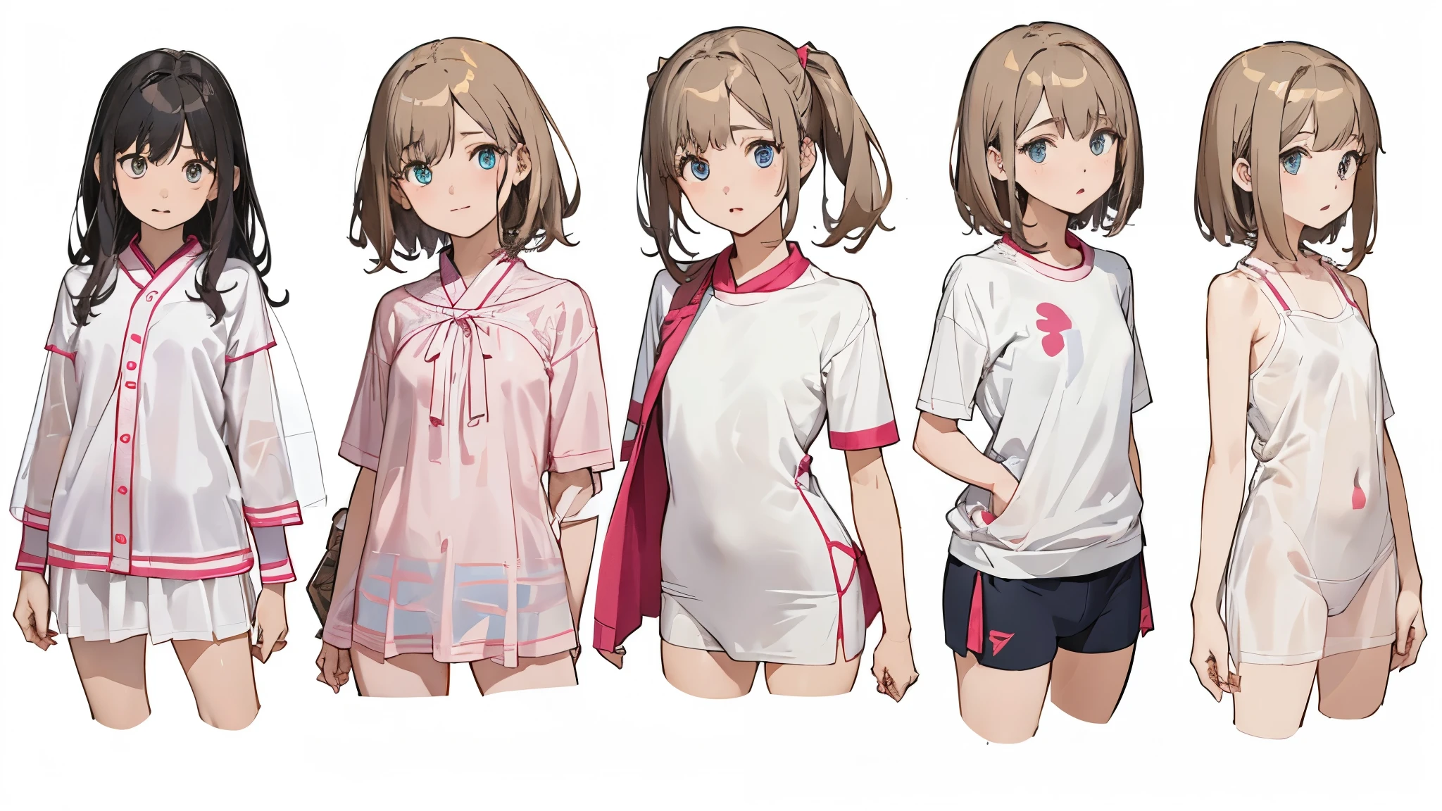 Anime characters of different ages and ages in various poses - SeaArt AI