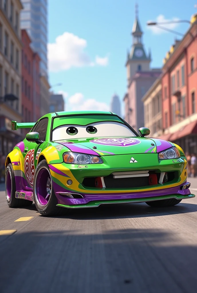 Wingo design from the movie cars paint job on Mitsubishi colt 2009 ...