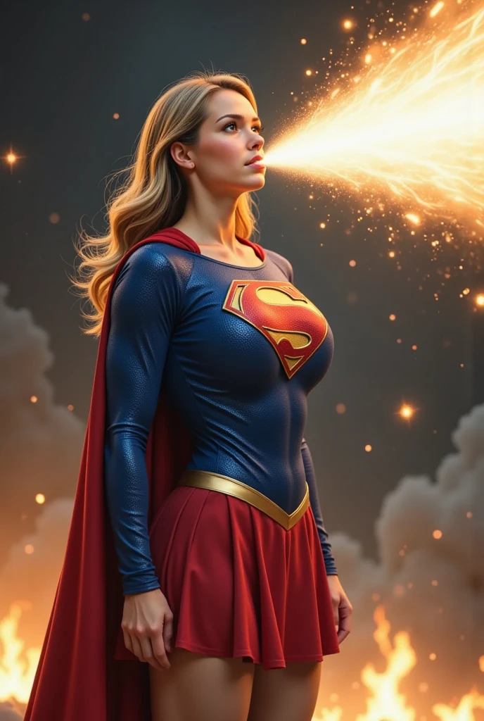 WEARING HER ICONIC 1980 SUPERGIRL COSTUME, BOOTS AND CAPE. SUPERGIRL ...