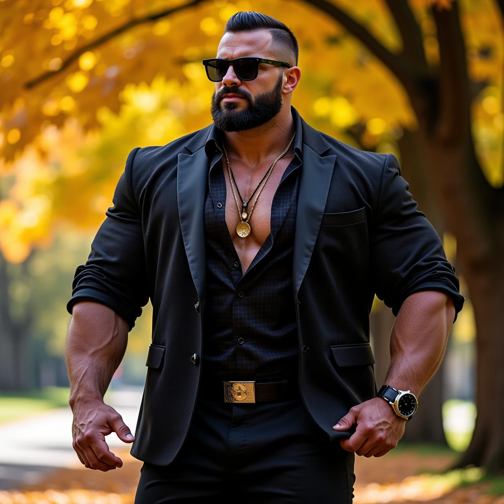 This photograph captures a young man with an exceptionally muscular ...