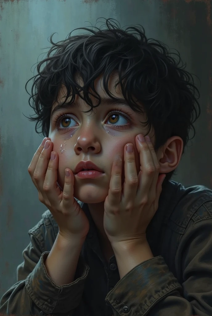 Make a boy weep after the loss of a great boy's love - SeaArt AI