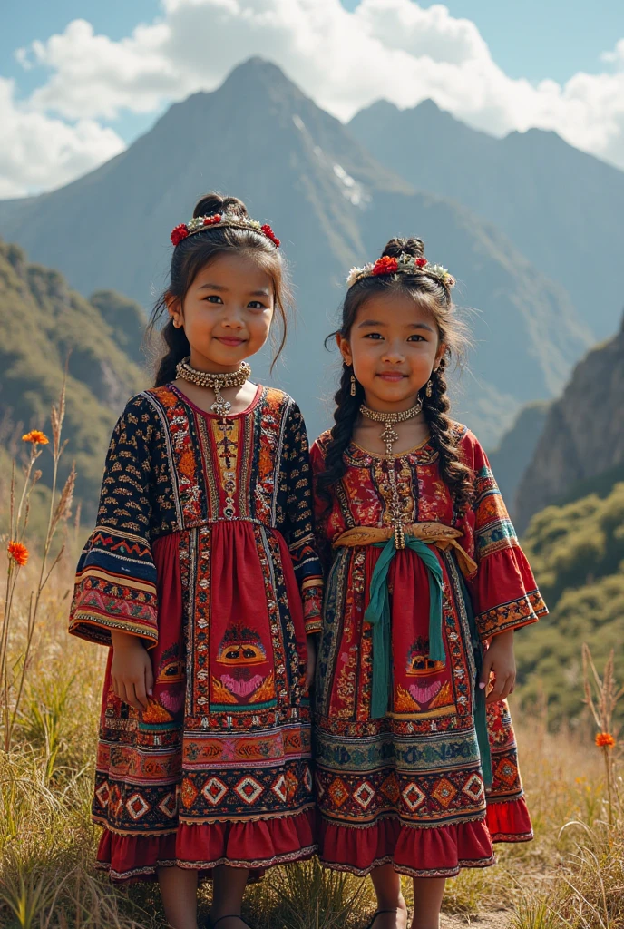 Imagine two Peruvian girls who can see their clothes from head to toe ...