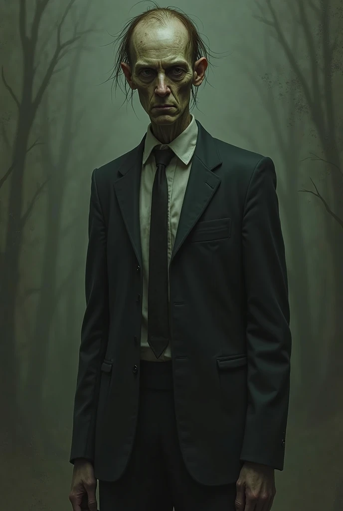 Thin tall sickly looking man in a suit with thin brown hair and a pale ...