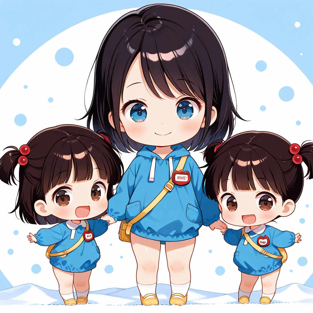 Chibi Maruko-chan( Kindergarten Mother)、3人 side by side、 side by side ...