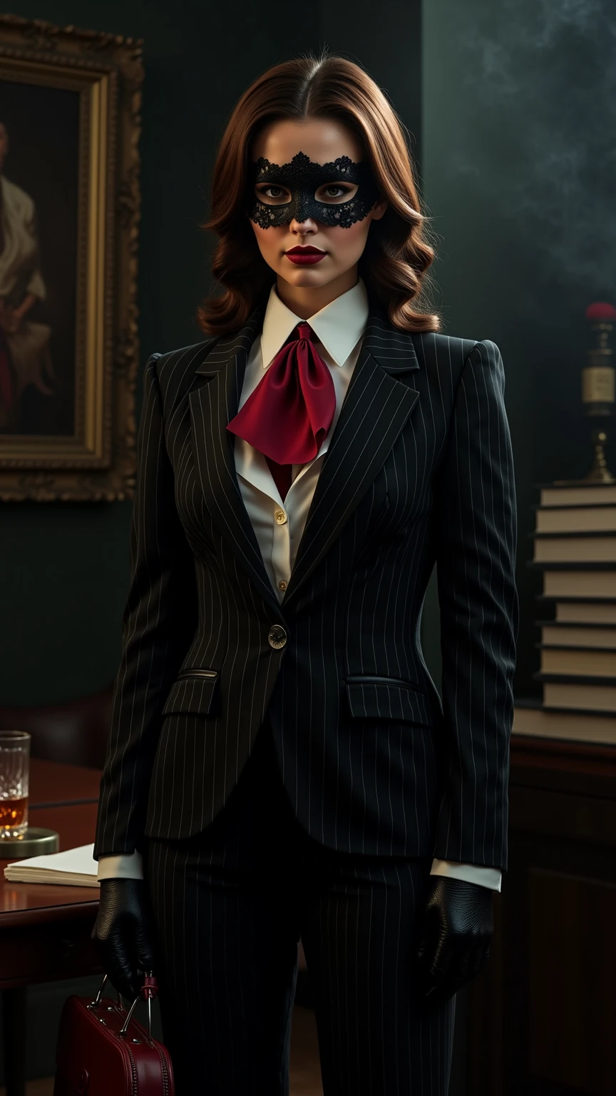 "A striking female mafia lawyer with an air of mystery and authority ...