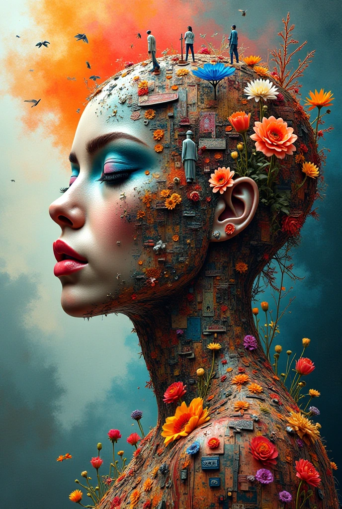 Collage with pictorial art - SeaArt AI