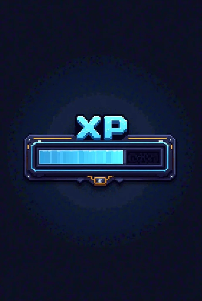 Create an XP bar in blue written XP at the beginning and at the end 1 ...