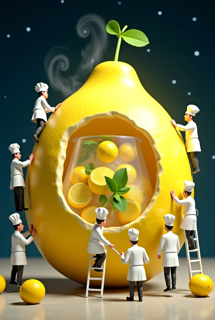 This is a digital artwork depicting a whimsical, surreal scene - SeaArt AI