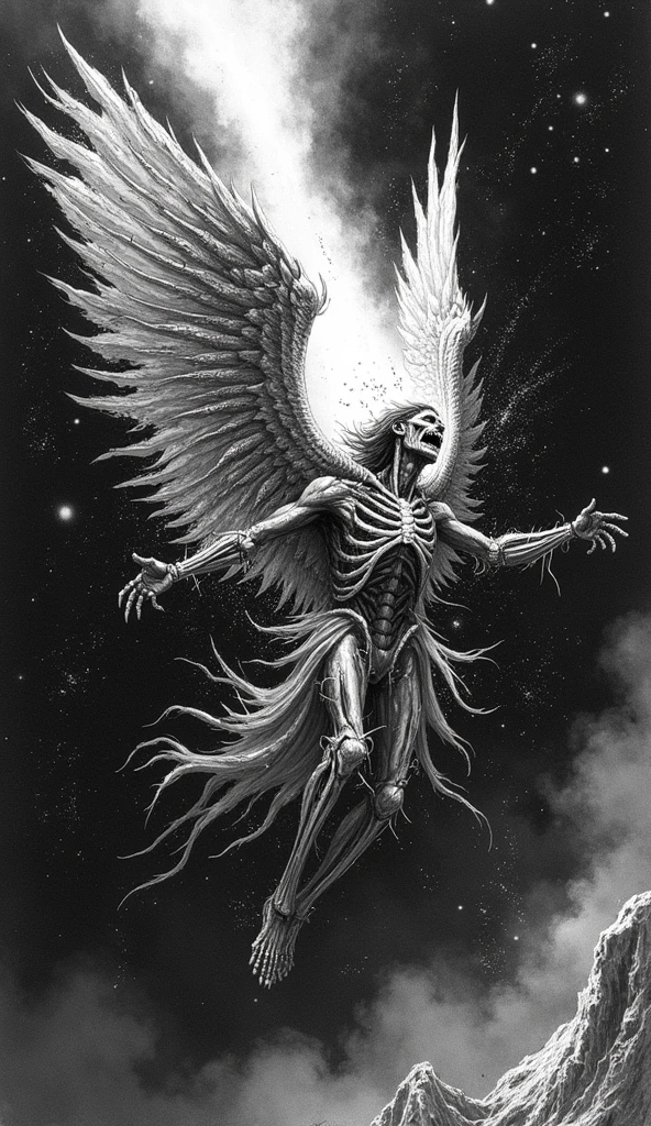 Inpirated of gustave dore and mark riddick art, the line drawing art ...