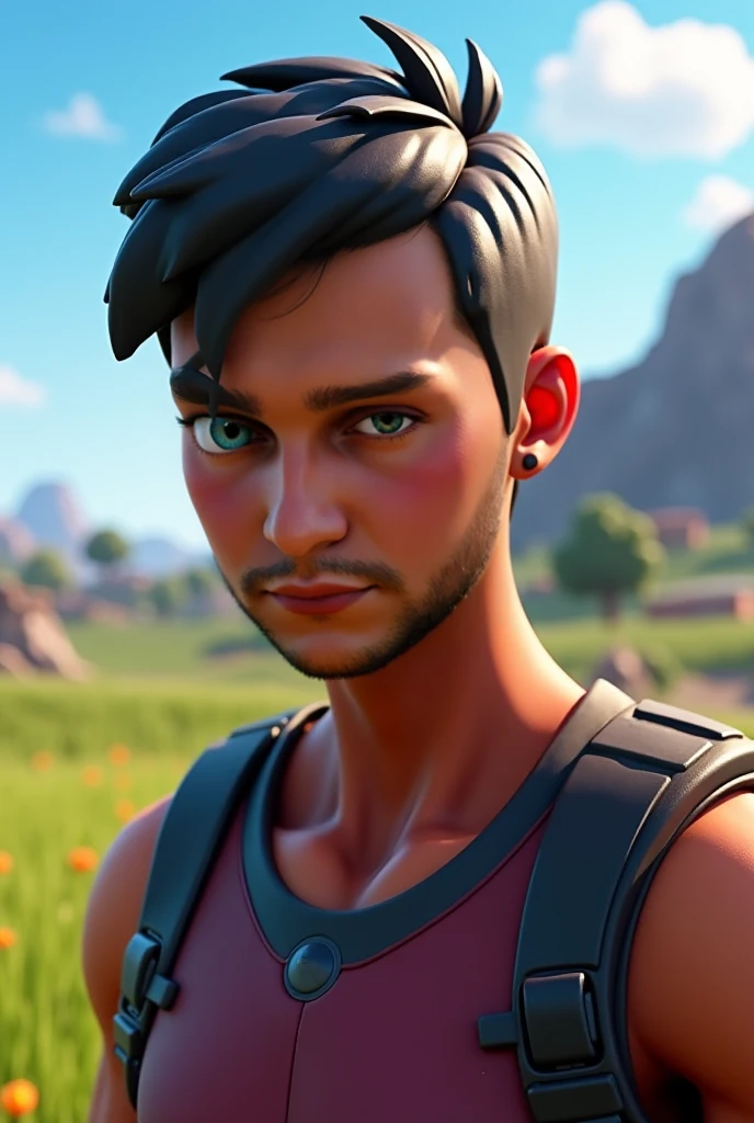 Fornite skin with that face inside the map as if you were in a game ...