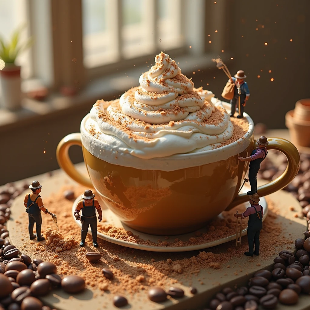 The scene is a spectacle of whimsy and sweetness, where every detail is ...