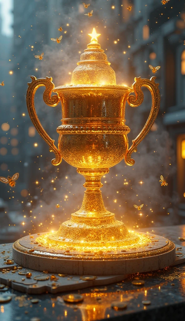 Vertical image (9:16) of a futuristic crucible melting gray resumes ...