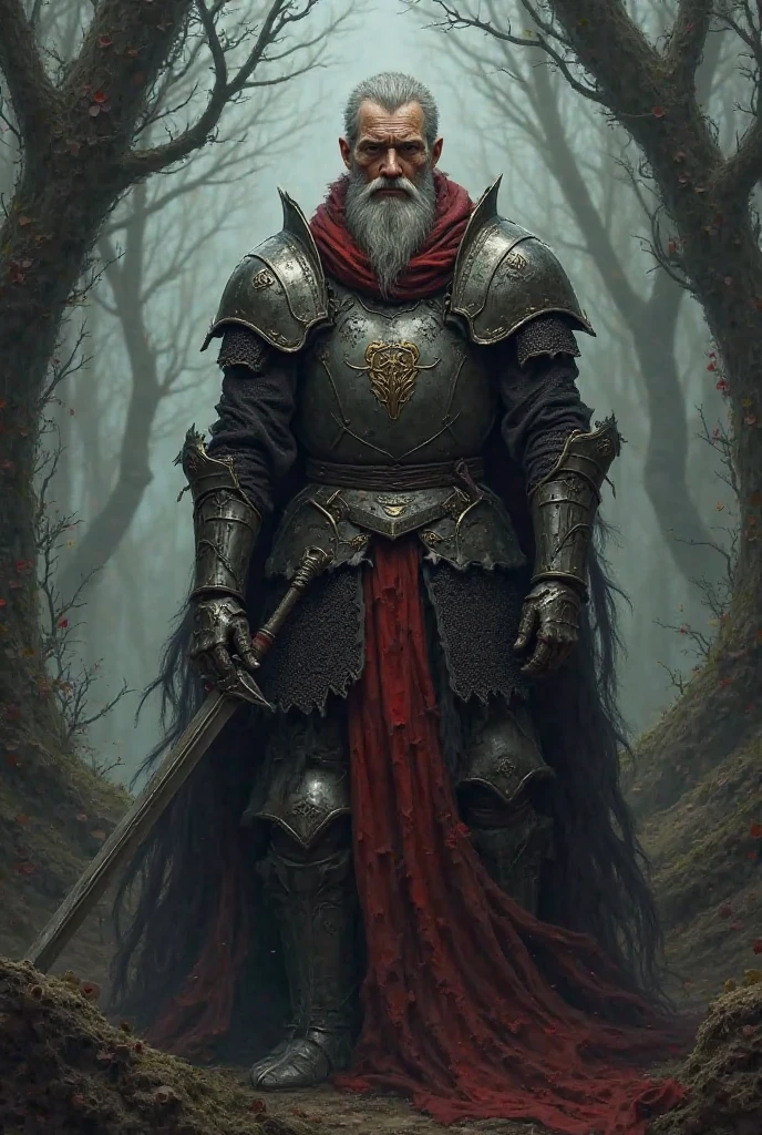 A knight from Dark fantasy in nature - SeaArt AI