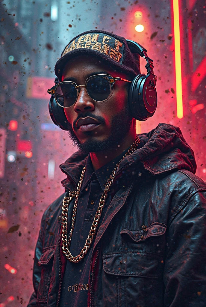 Create a YouTube banner about rap geek and covers - SeaArt AI