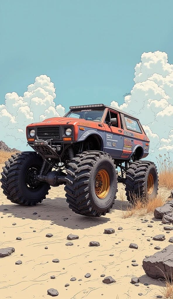 Toyota Hilux monster truck、 inspired by Matsumoto Taiyo, Digital ...