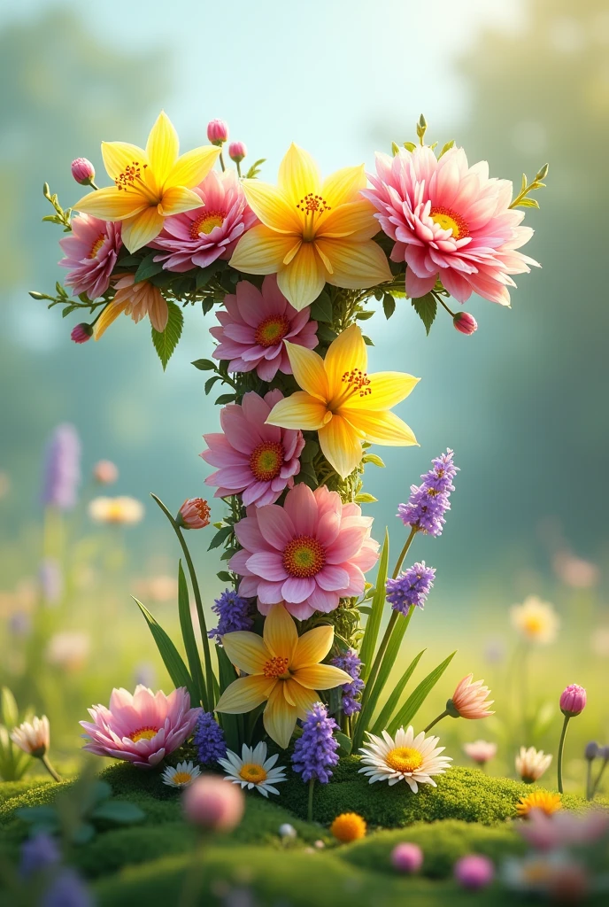 Spring flower letter T - SeaArt AI