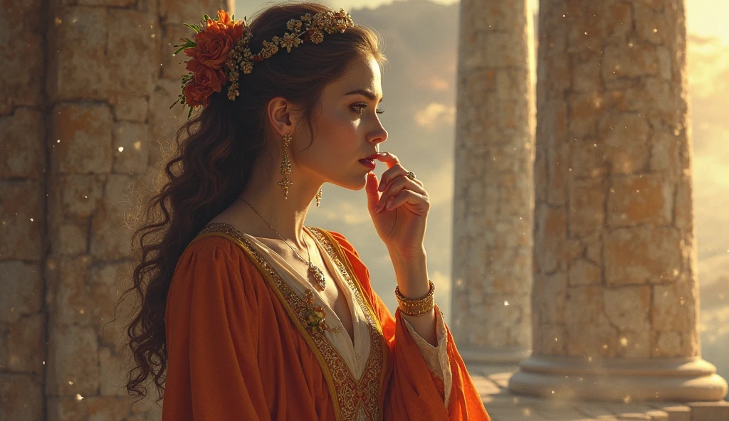 Create a cinematic and realistic illustration, portraying the following ...