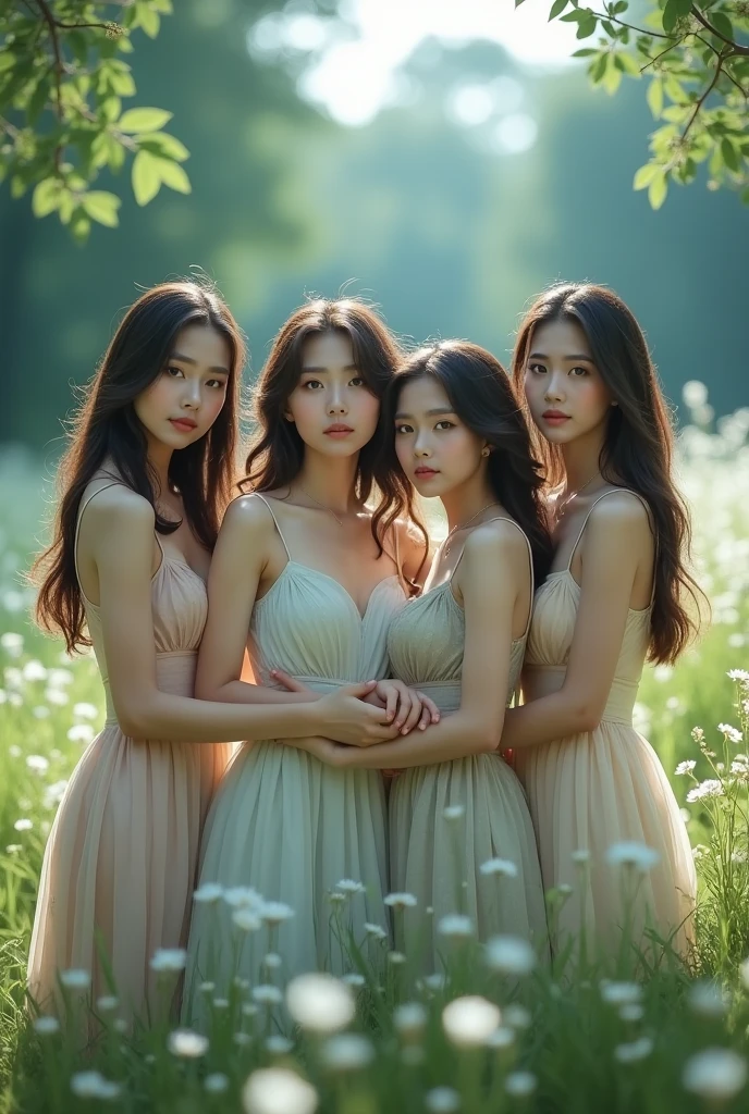 Can you make me an imaginary kpop girl group with 8 members on it ...