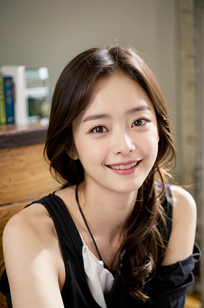 1girl, somin, somin\(runningman\), sitting, dress, upper body - SeaArt AI