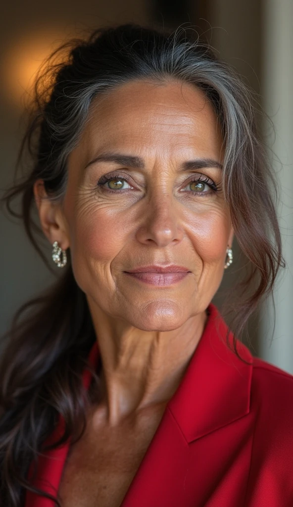 A close-up of Claudia Sheinbaum's face, her expression one of empathy ...